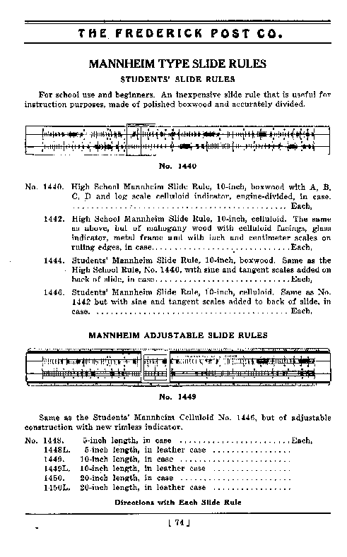 Frederick Post model 1449 [1925-30]